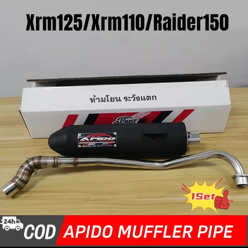 Apido Pipe XRM 125/110/Raider150/fi Carb For Honda Motorcycle Exhaust ...