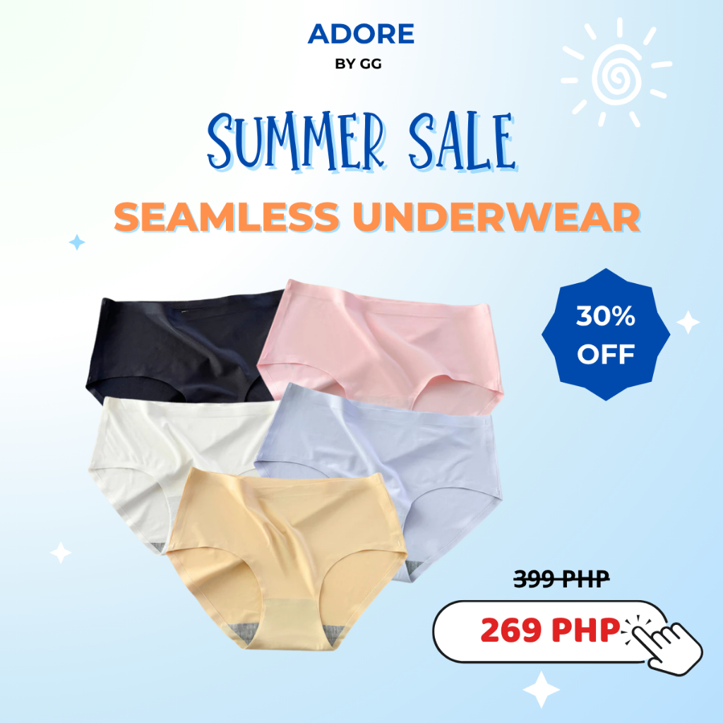 Adore Set 5pcs Underwear, Seamless Cold Elastic Panties, Soft ...