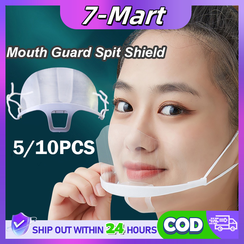 10pcs Transparent Food Service Mask Anti-fog Ultra Light Reusable Face ...