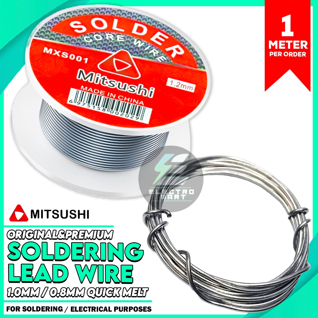 MITSUSHI Quick Melt 1 Meter Soldering Lead Solder Lead Wire 0.8mm 1.0mm ...