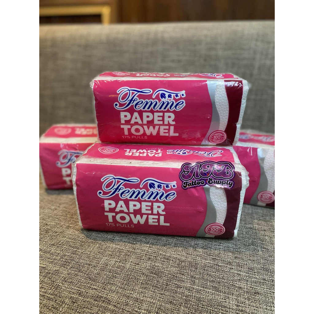 FEMME PAPER TOWEL 175 Pulls | ATB Tattoo Supply | Shopee Philippines