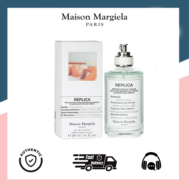 【Free Gift】100% original Maison Margiela Replica Bubble Bath Perfume Woody Floral EDT100ml ...
