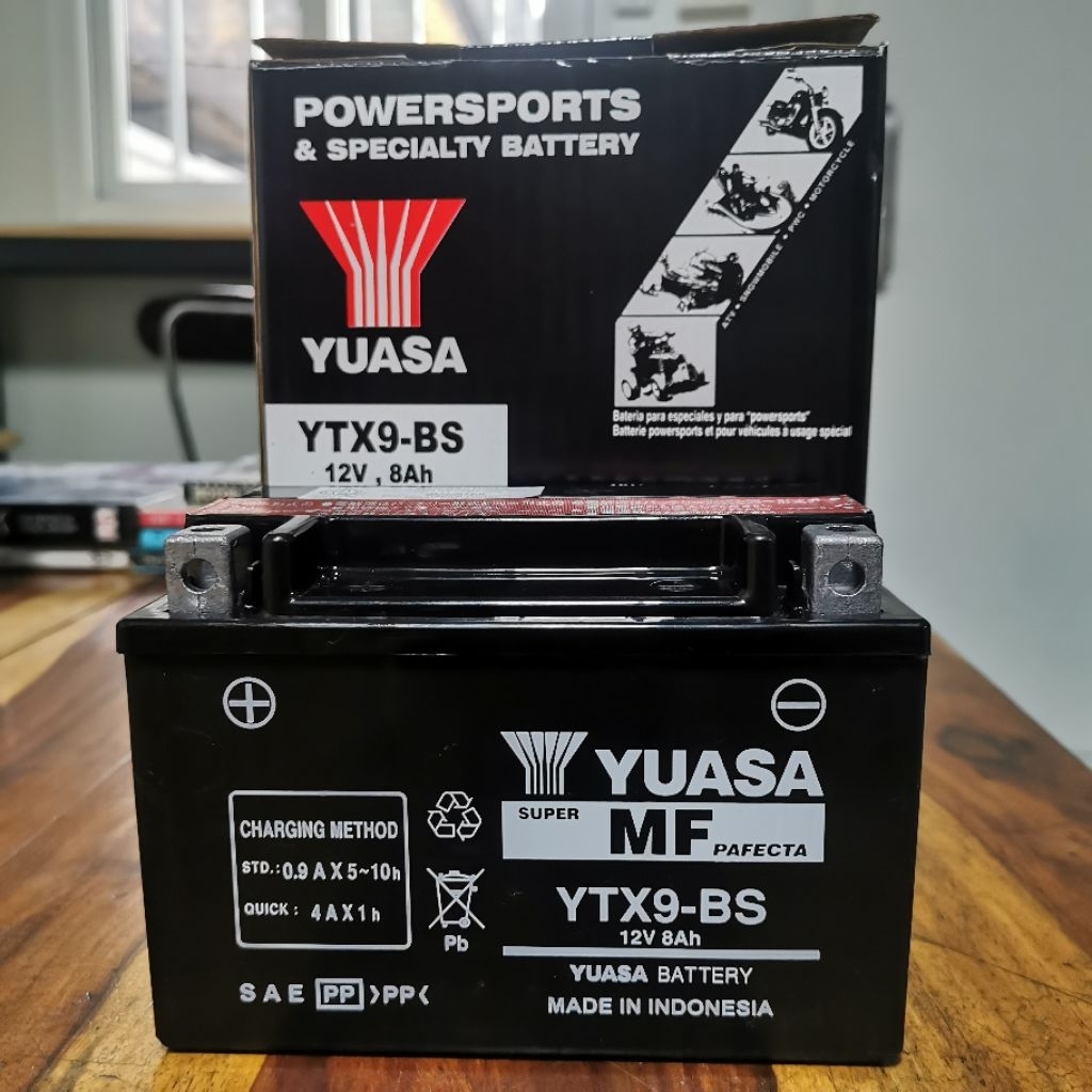 YUASA YTX9-BS YTX9 (MF9-B, ETZ9R) MOTORCYCLE BATTERY KTM Duke Vespa ...