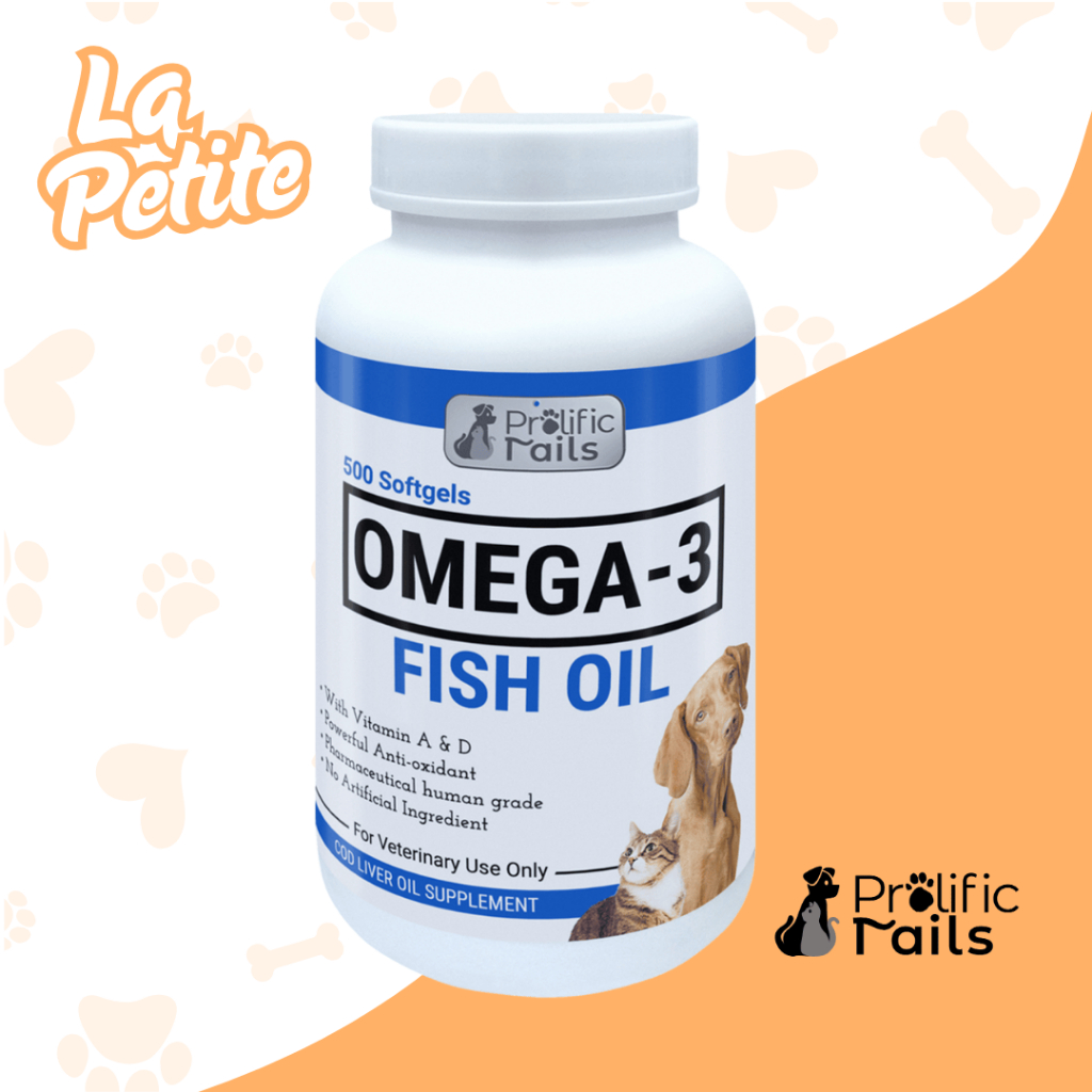 LKJ-Omega 3-K9 Fish Oil Supplement For Dogs and Cats 500 Soft Gels (For ...