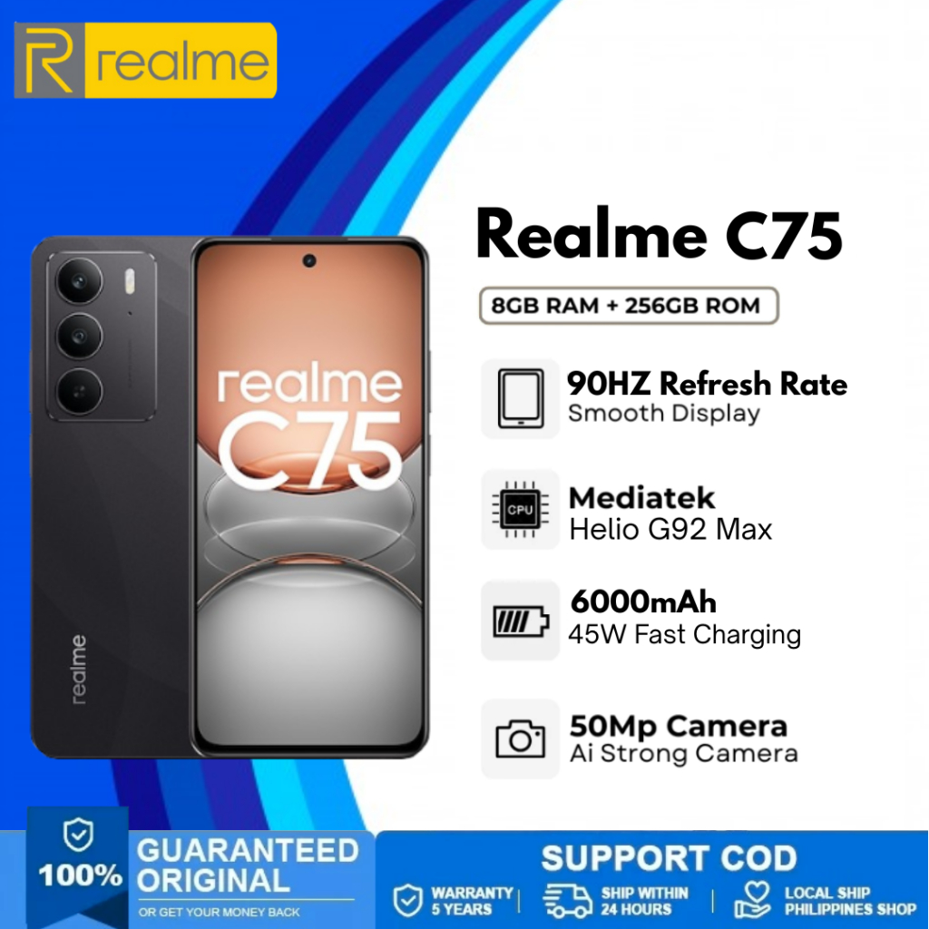 Realme C75 5G | 8GB+256GB | Waterproof | 6000mAH Massive Battery ...