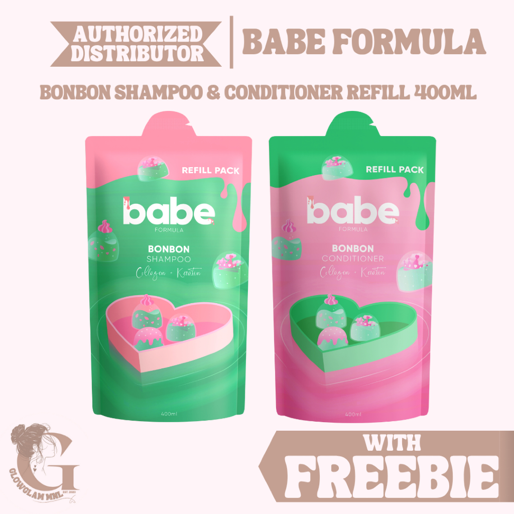 (WITH FREEBIES) Babe Formula Bonbon REFILL Pack Shampoo & Conditioner ...