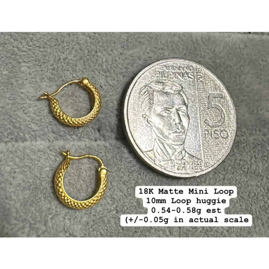 18k Matte MIni Loop Huggie Earrings (10mm) | Shopee Philippines