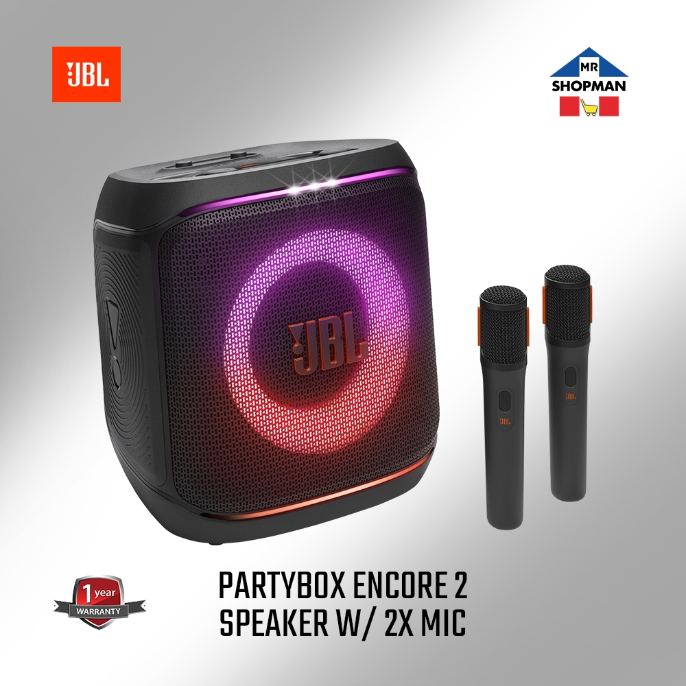 JBL PartyBox Encore 2 with 2 Microphone Mic Portable Speaker | Shopee ...