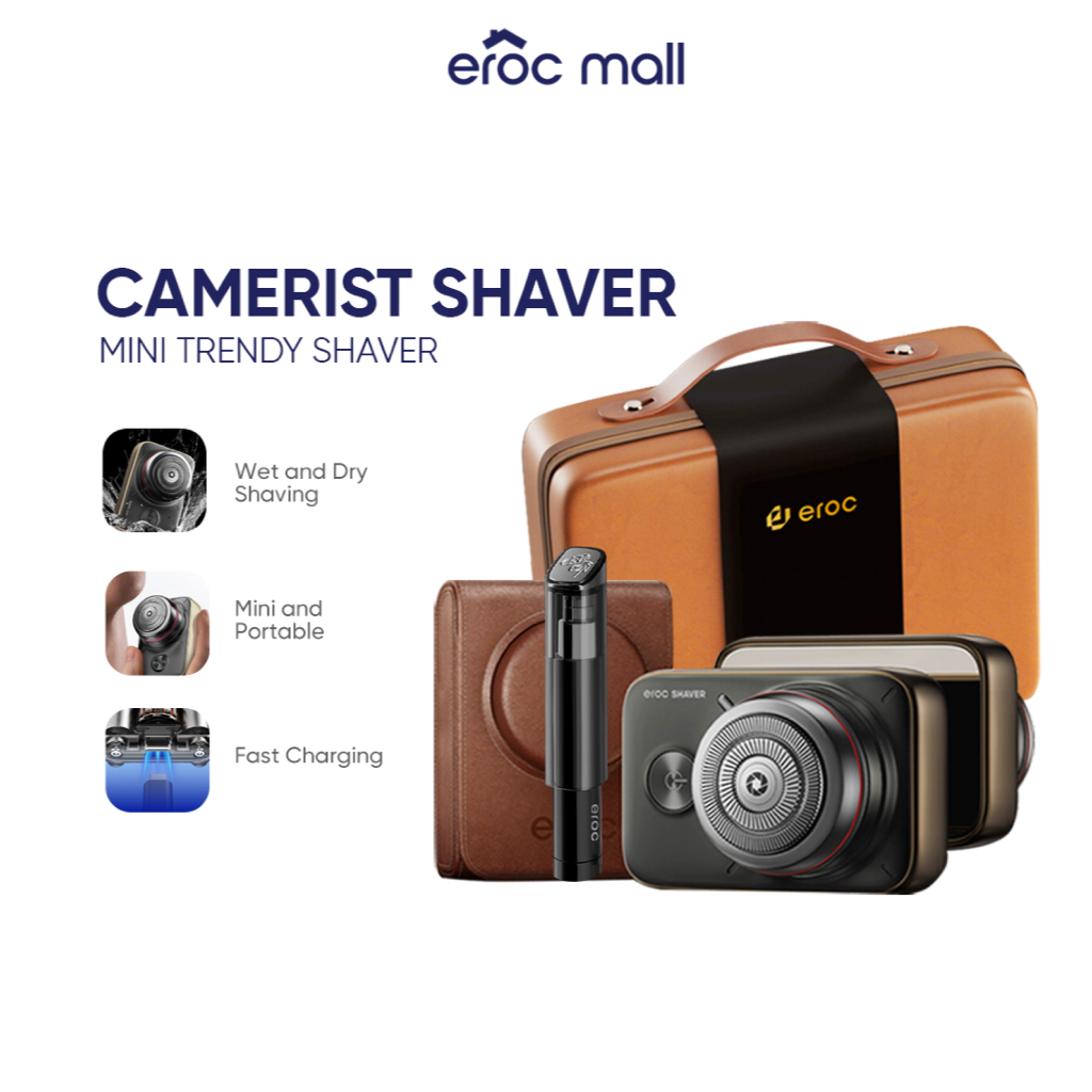 EROC Camerist Shaver Gift Set Portable Mini Trendy Shaver Wet and Dry ...