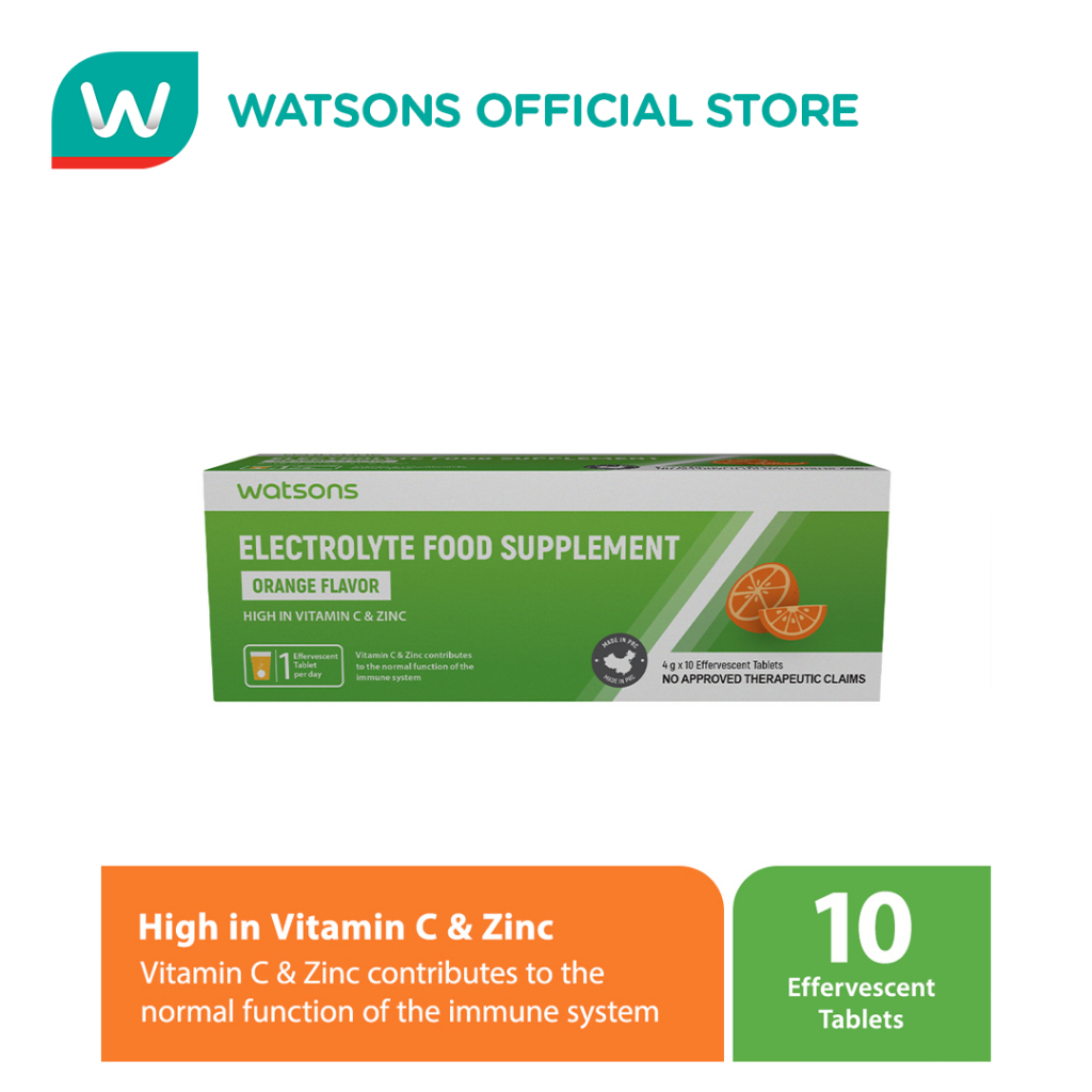 WATSONS GENERICS Electrolyte Drink Effervescent Tablets 10s | Shopee ...