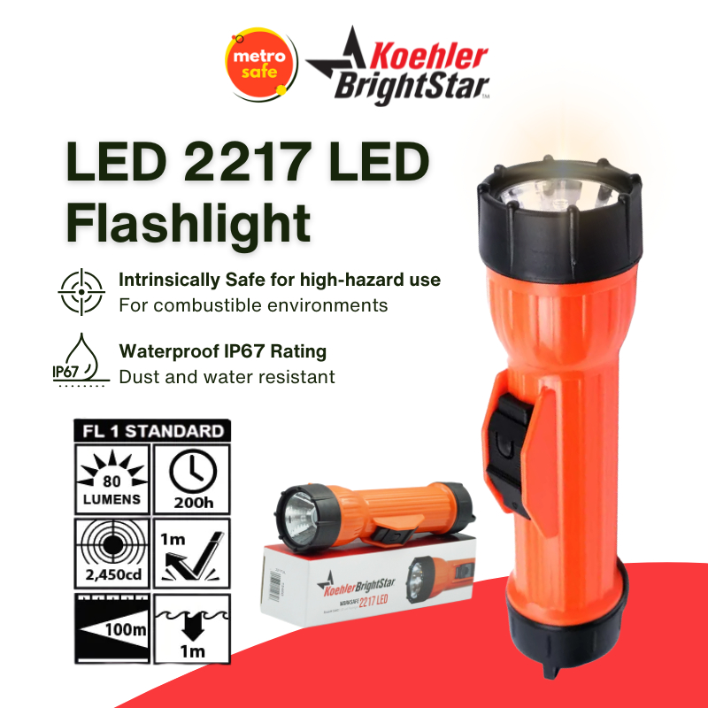 BrightStar Safety Flashlight Explosion-Proof 2D Cell 2217 80 Lumens ...