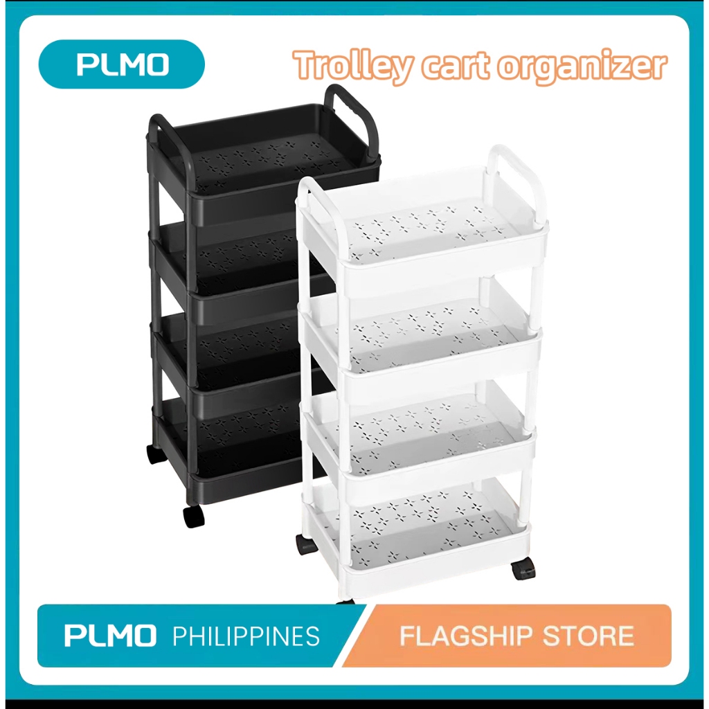 Bathroom Organizer Trolley Cart Kitchen Storage Shelf Home Bedroom ...