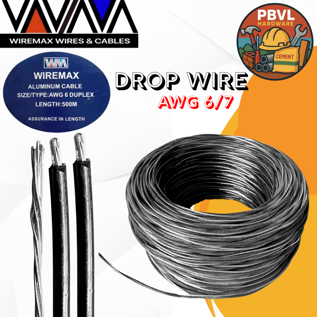 Wiremax Local Made Triplex Drop Wire ACSR Service 6/7 14mm x 10 to 100 ...