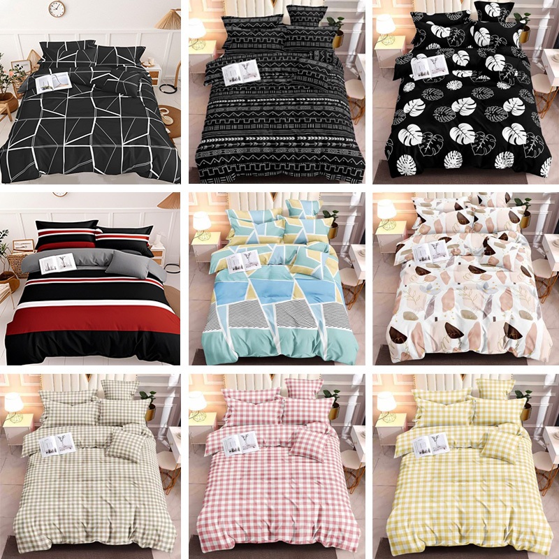 【COD】Canadian bedsheet fully garterized\ 3in1 bed sheet with pillow ...