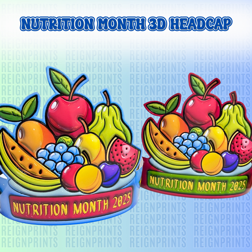 3D Nutrition Month Head Cap for Kids | Precut + Laminated | School ...
