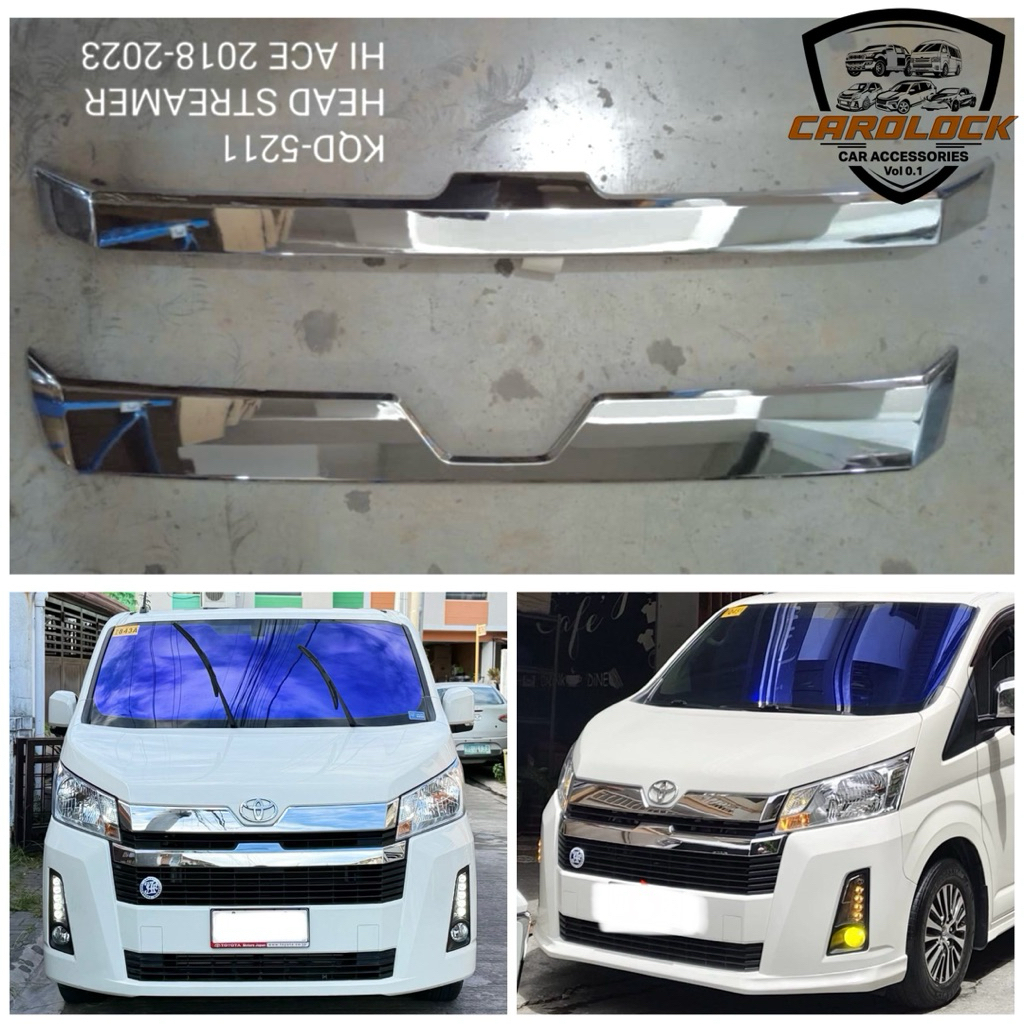 Toyota Hiace Commuter Deluxe 2019 - 2025 Chrome Grill Adhesive Type ...