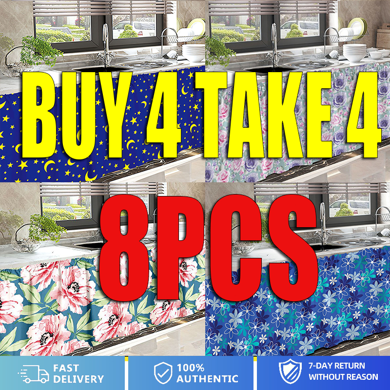Buy 4 Take 4 8Pcs Big Lababo Curtain 150*70cm Kitchen Sink Curtain ...