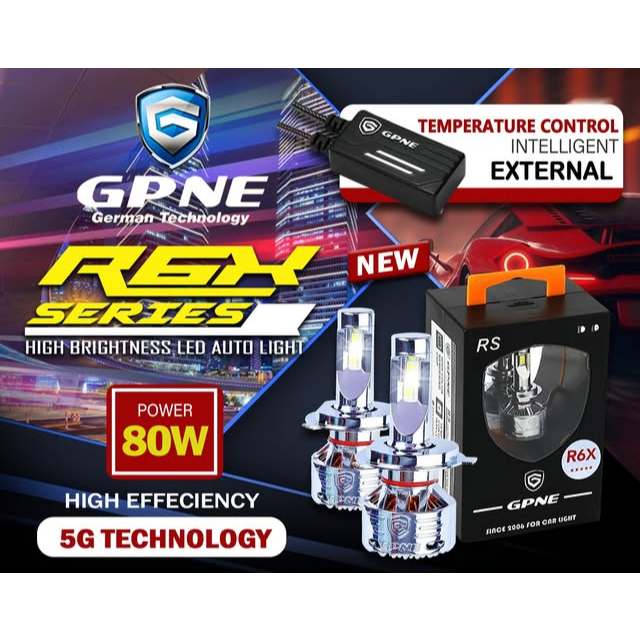 GPNE LED HEADLIGHT R6X SERIES 6000K&3200K | WHITE&YELLOW | PAIR/2PCS ...