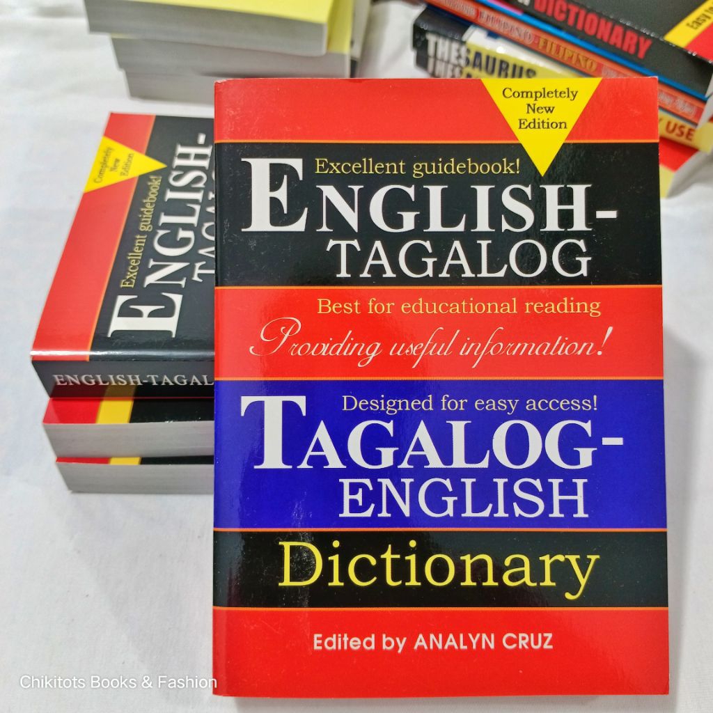 English-Tagalog/Tagalog-English Dictionary Jumbo 480pages for School ...