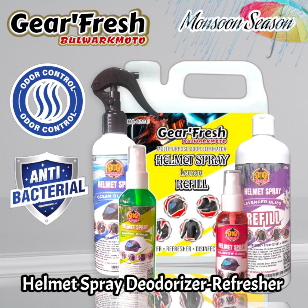 GearFresh Multipurpose Helmet Deodorizer Spray Odor Eliminator with ...