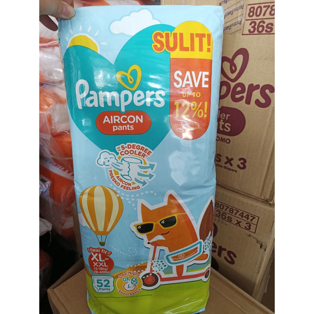 Pampers Aircon Pants xl-xxl 52pcs | Shopee Philippines