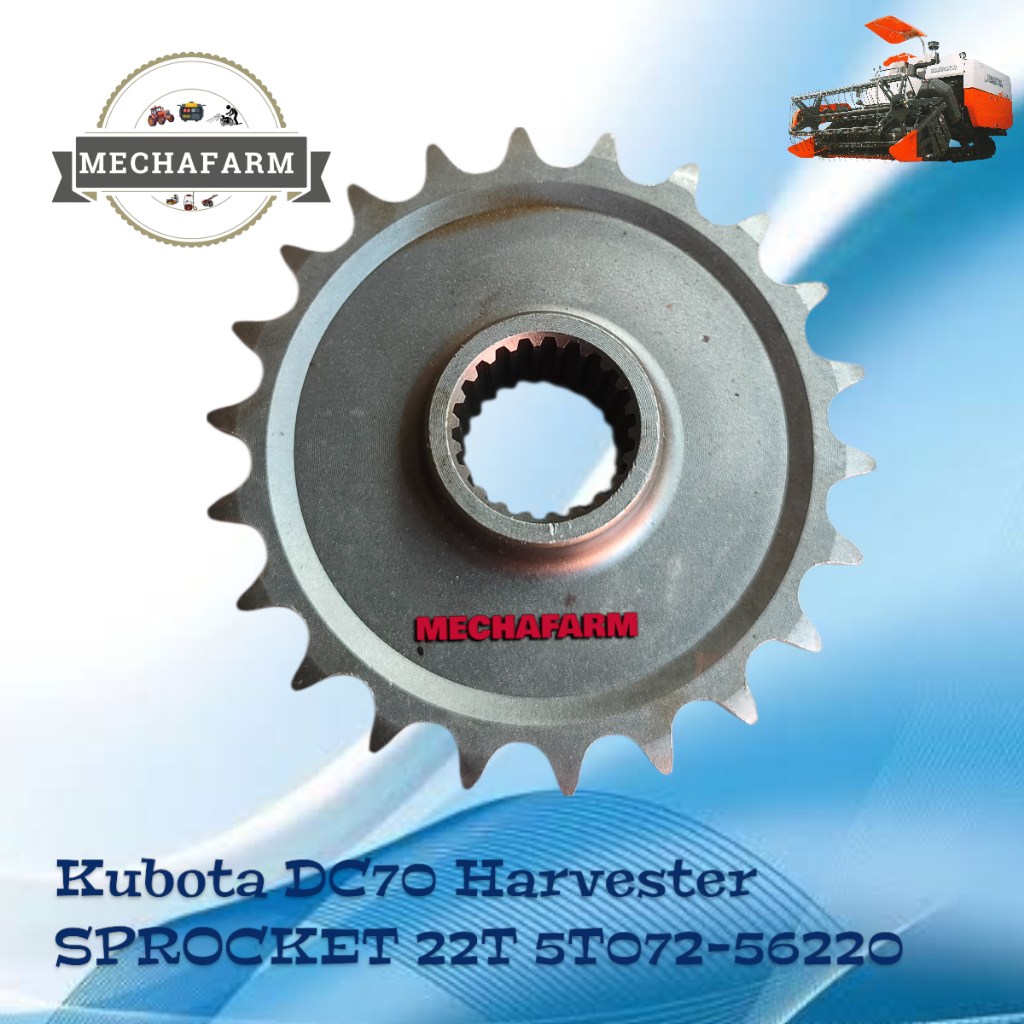 SPROCKET 22T 5T072-56220 Kubota Harvester DC70, DC93 | Shopee Philippines