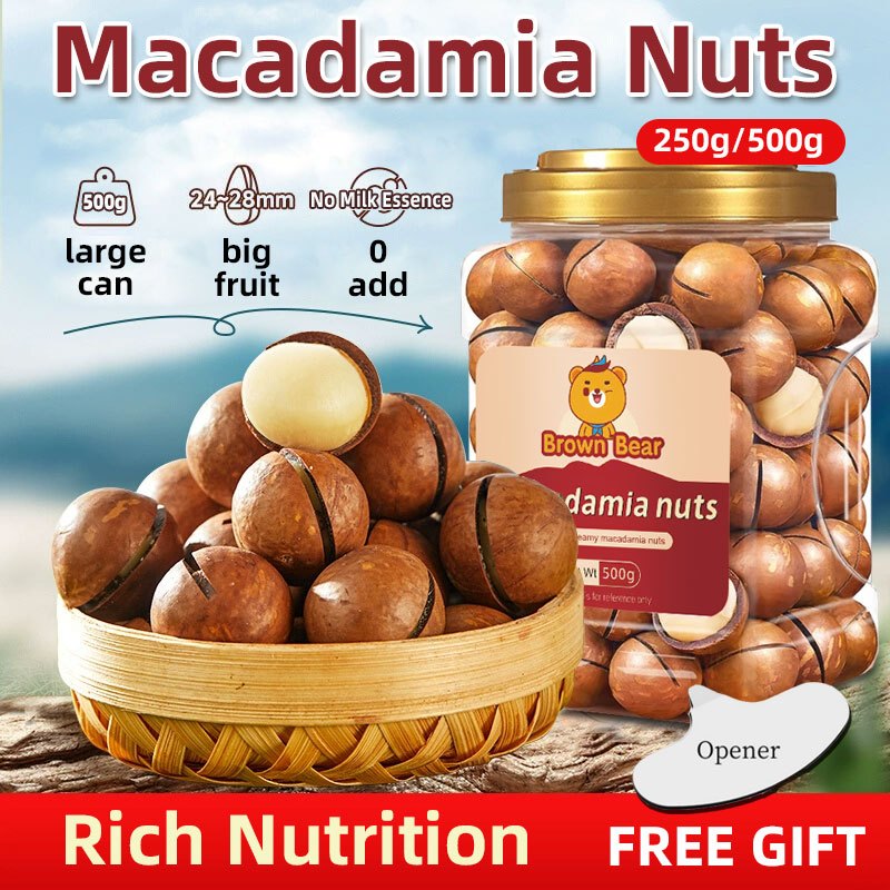 Roasted macadamia nuts unsalted ready to eat canned 250g/500g Protein ...