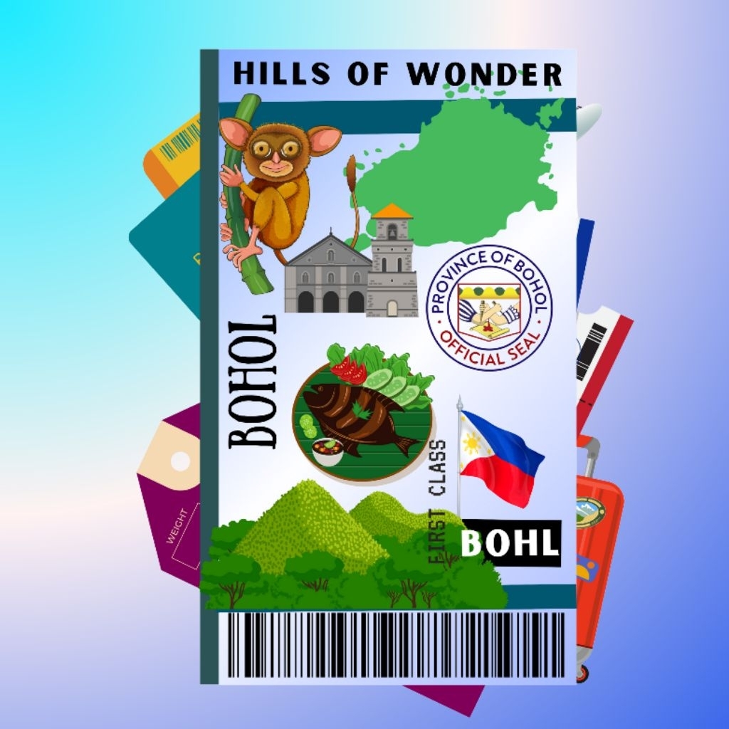 Bohol Vinyl Sticker Philippine Sticker Suitcase Outdoor Travel Sticker ...