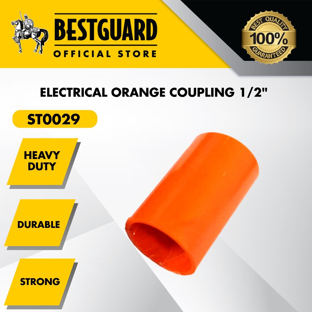 ST0029-ST0031 Affordable PVC Orange Electric Coupling 1/2-1" 25MM ...