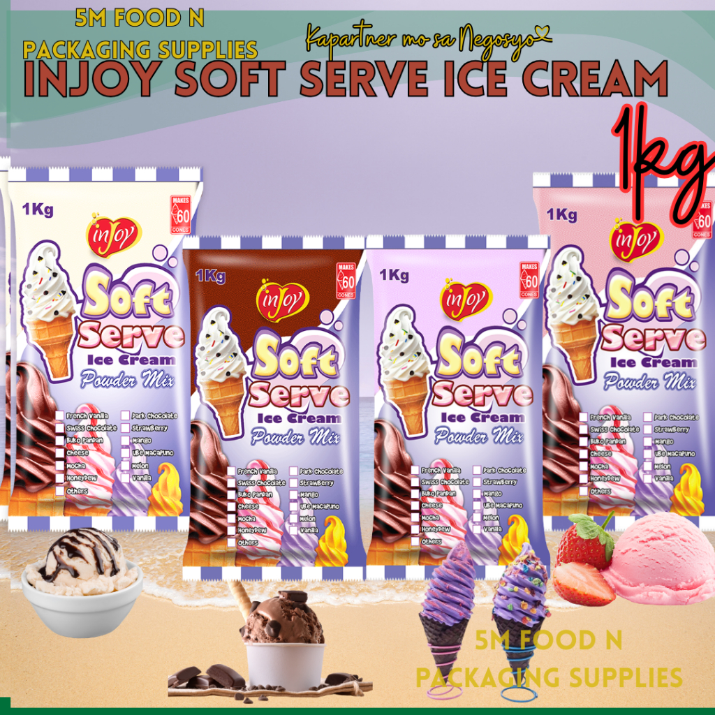 Injoy Soft Serve Ice Cream Powder Mix 1kl Shp3. | Shopee Philippines