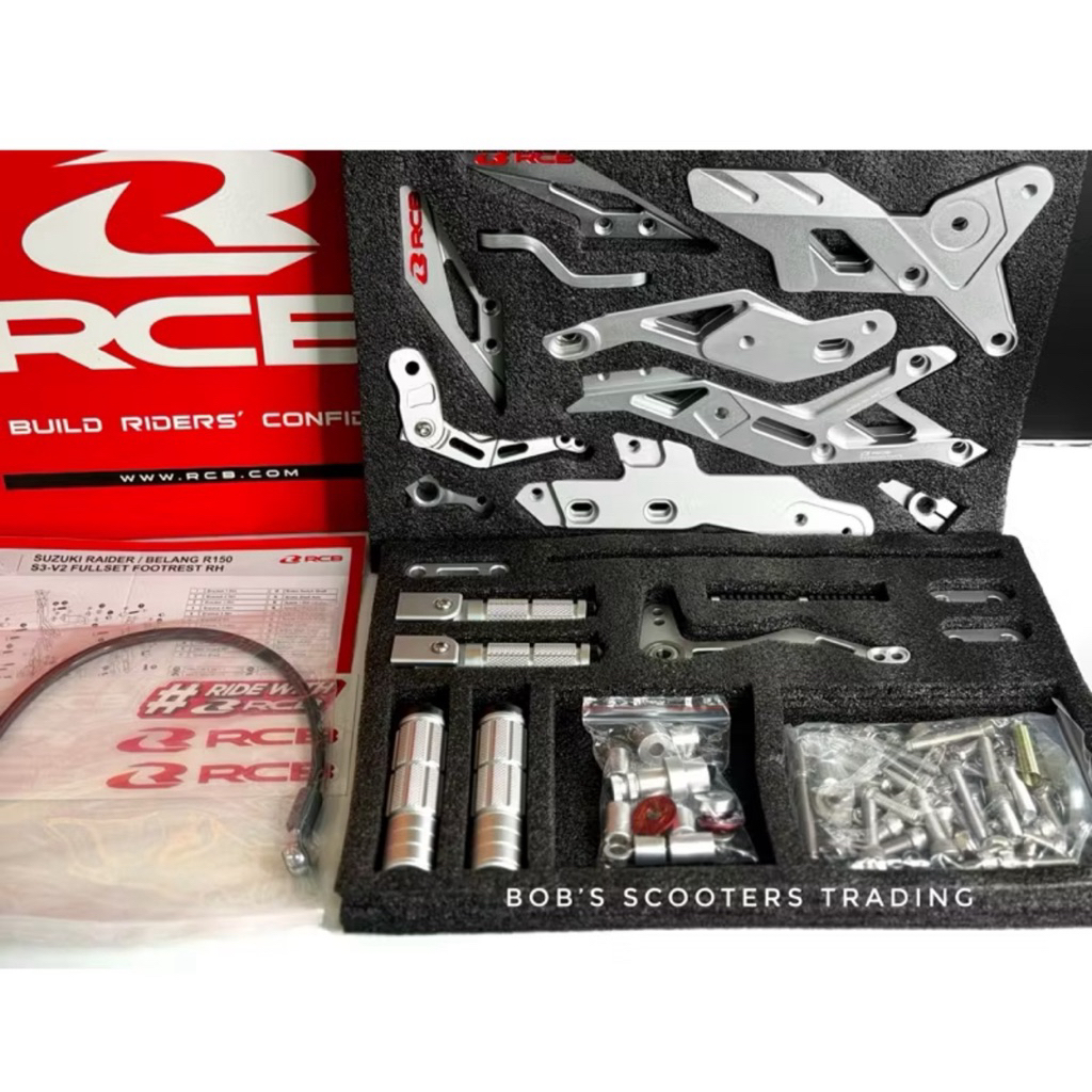 RCB FOOTREST/ FULL SHIFTER RAIDER 150 CARB/Fi S3-V2 | Shopee Philippines