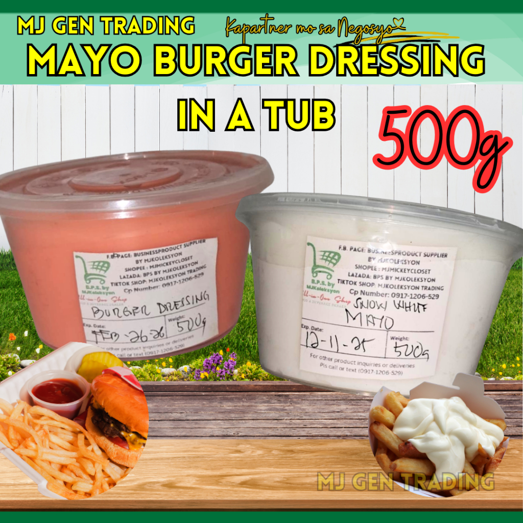Mayo Burger Dressing in a Tub for Fries Burger Snacks Shp4; | Shopee ...