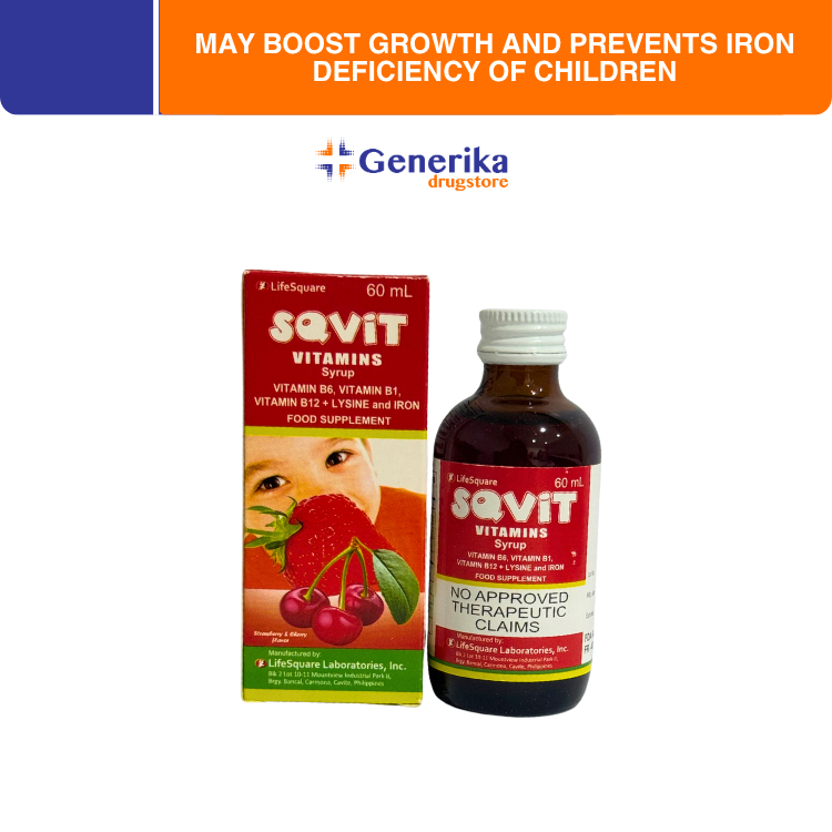 SQVit Multivitamins + Iron + Lysine Syrup | Shopee Philippines
