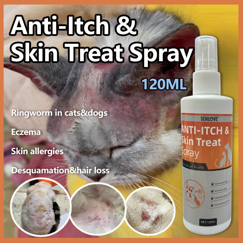 SENLOVE Anti Itch For Dog Spray Cat Spray For Skin Disease Ringworm ...