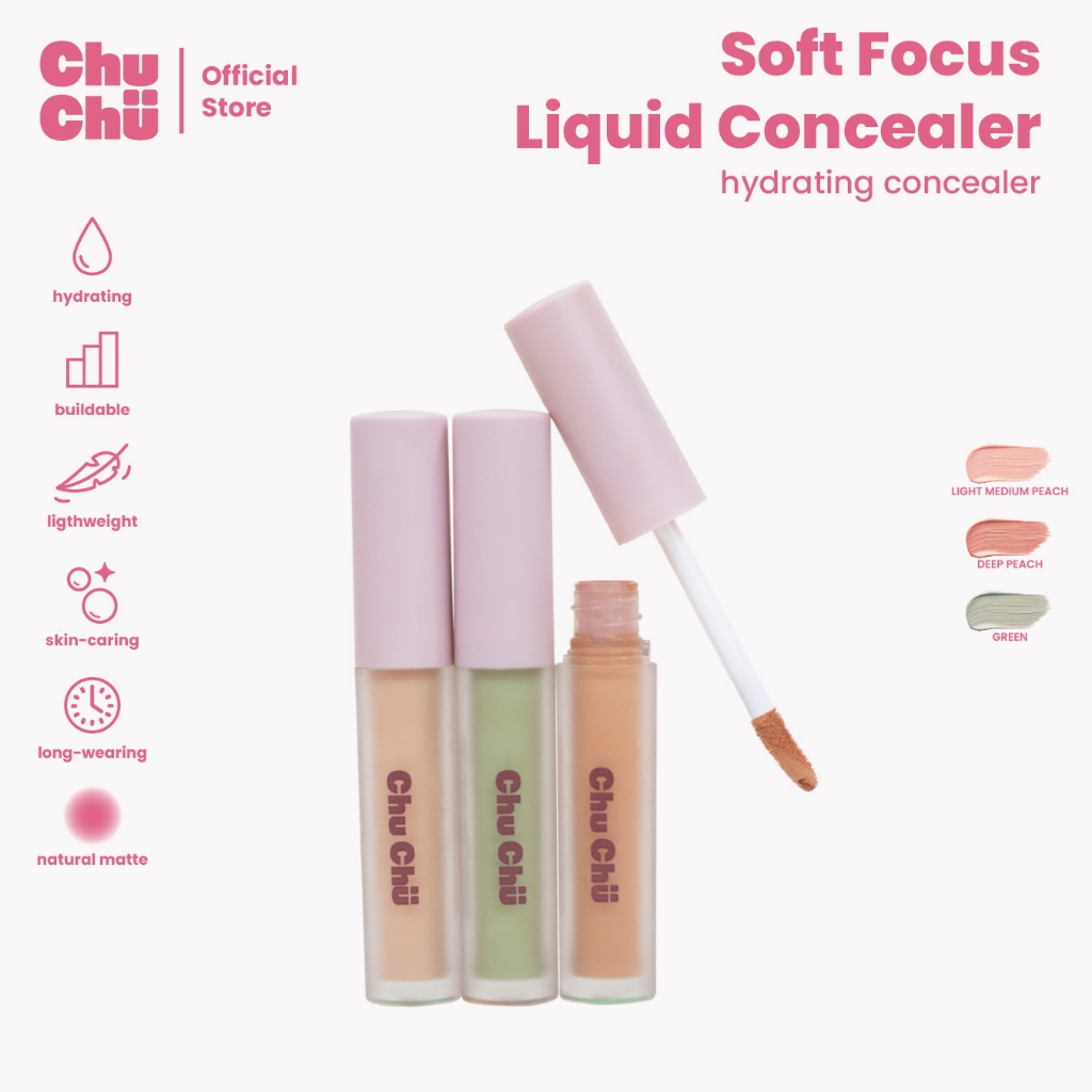 Chu Chu Beauty Soft Focus Liquid Concealer [brighten + correct] | Shopee Philippines