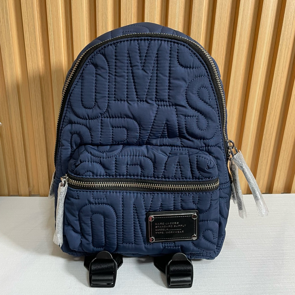 ONHAND MJ Nylon Jumbled Logo Small Backpack Blue | Shopee Philippines