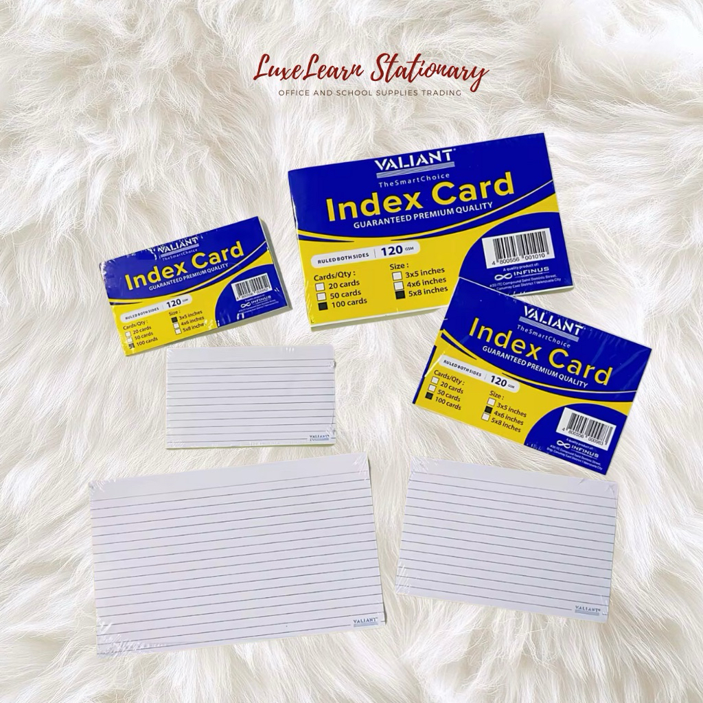 10 PCS White Index Card 1/8,1/4,1/2 | Shopee Philippines