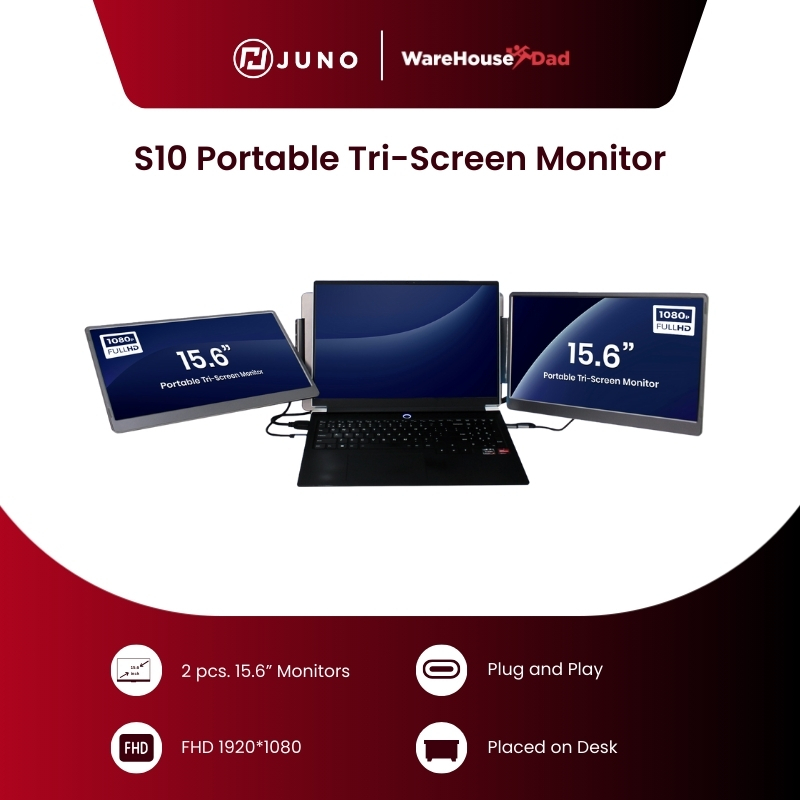 Juno S10 Portable Tri-Screen Monitor | Shopee Philippines