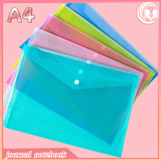 A4 Transparent Envelope Folder Clear Snap Button File Case Plastic ...