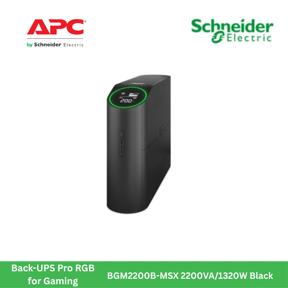 APC BGM2200B-MSX 2200VA/1320W Back-UPS Pro RGB Gaming UPS Black (Good ...