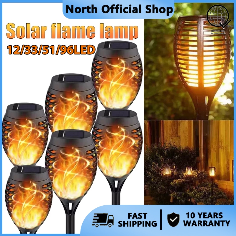 Solar Christmas Flame Light 96 LED Solar Torch Light For Outdoor Garden ...