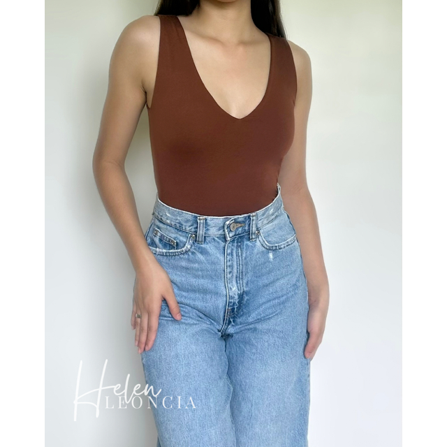 LYLA V Neck Tank Top by Helen Leoncia | Shopee Philippines