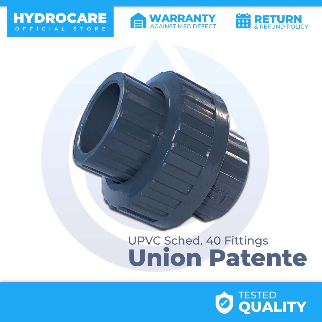 UPVC Union Patente Gray Fittings 1/2 to 1 Inches | Shopee Philippines