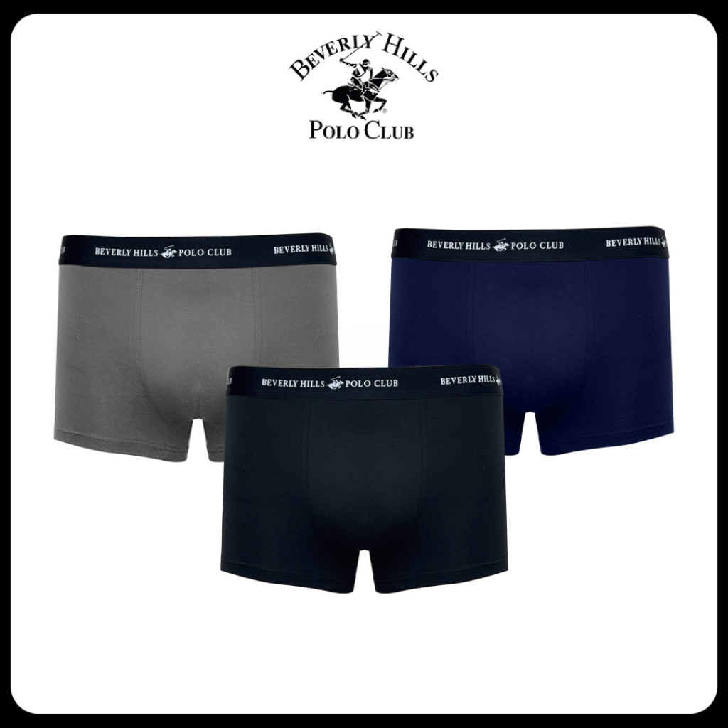 Beverly Hills Polo Club Cotton Mens Boxer Briefs for Men 3 Pack - BP-3P ...