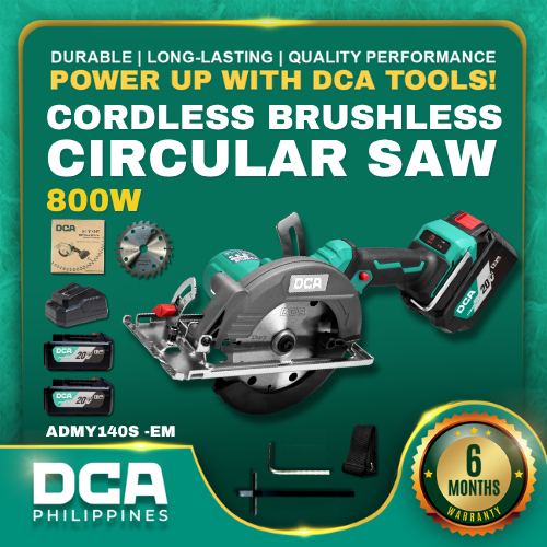 DCA ADMY140S Cordless Brushless Circular Saw 800W | Power Tool for ...