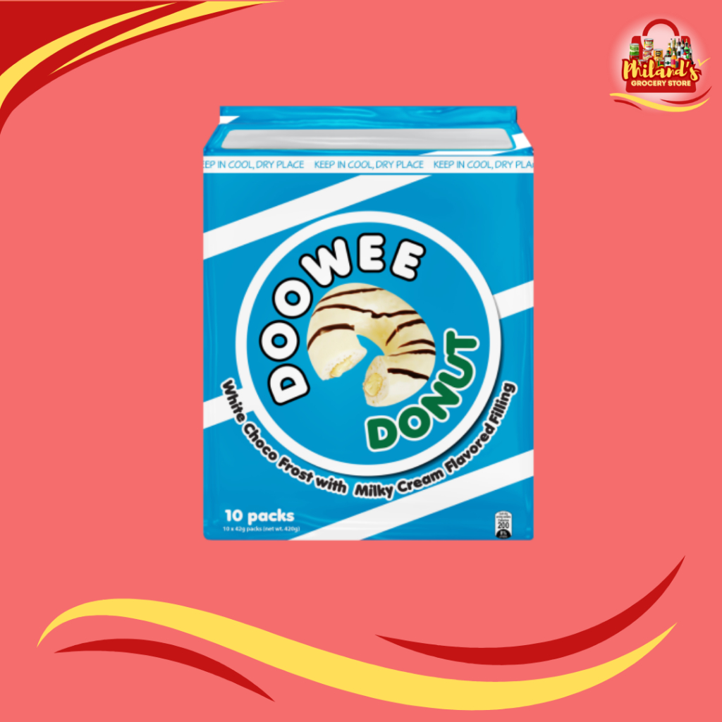 DOOWEE DONUT White Choco Frost With Milky Cream Flavored Filling 10PCS ...