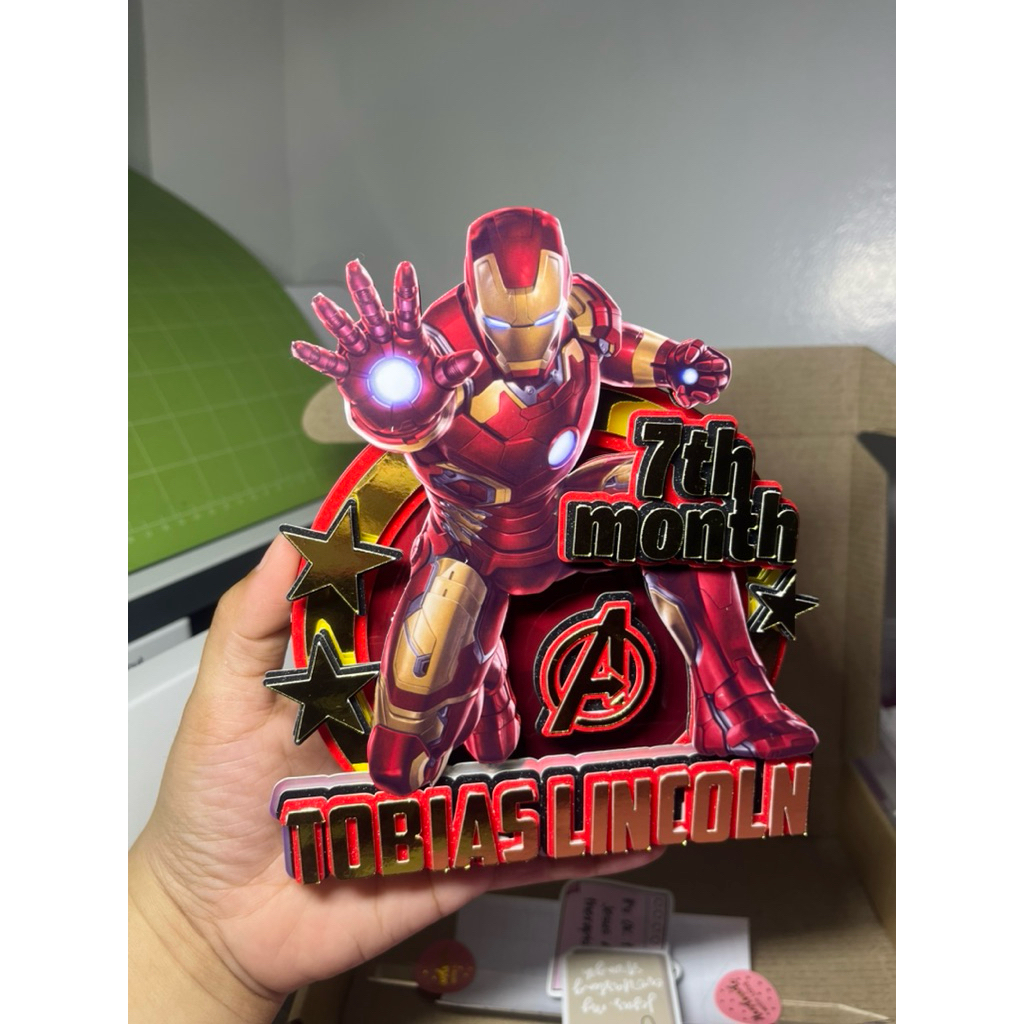 Iron Man Avengers Cake Topper Layered | Shopee Philippines