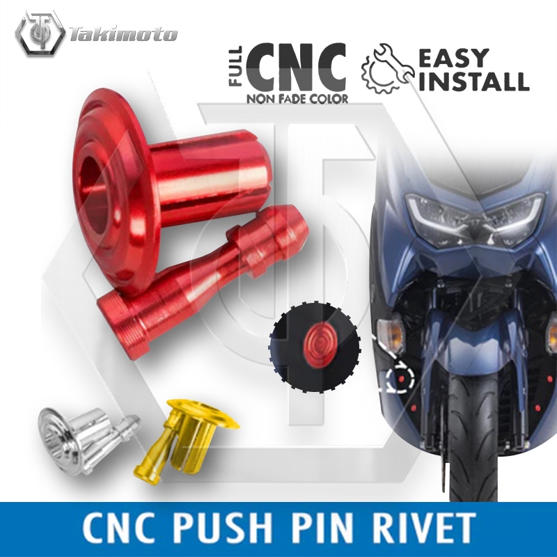 Takimoto CNC Universal M5x15 Aluminum PrecisionLock Push Pin Rivet Clip ...