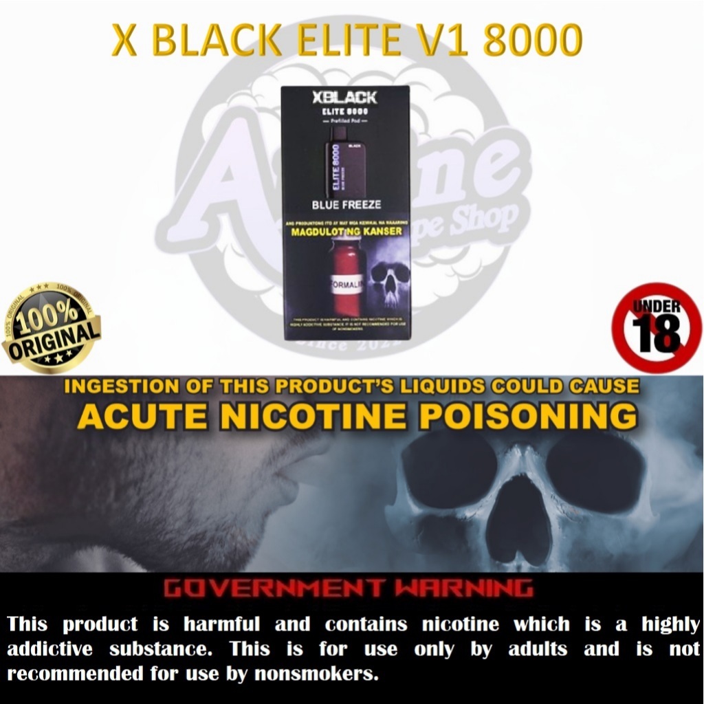 X Black Elite 8000 V1 Disposable Pod and Battery | Shopee Philippines