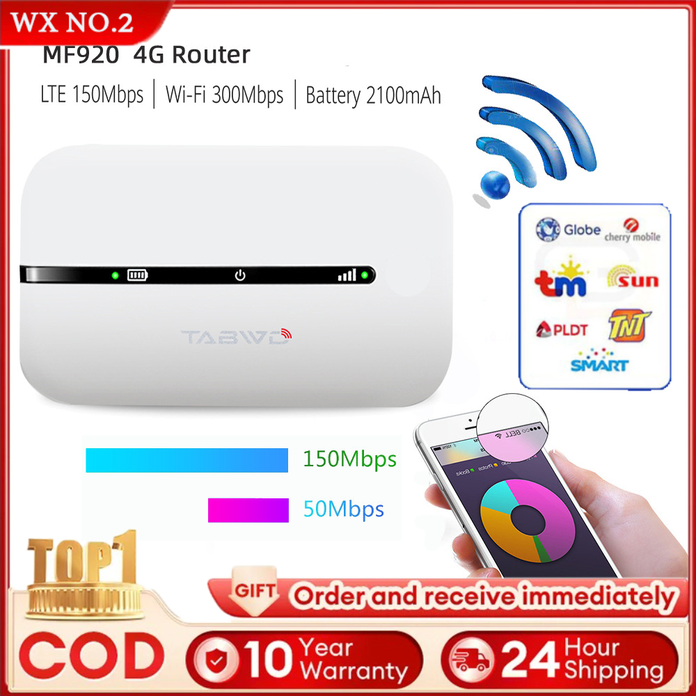 MF920 Pocket WiFi Modem WiFi 4G LTE 2100mAh All Operator Portable ...